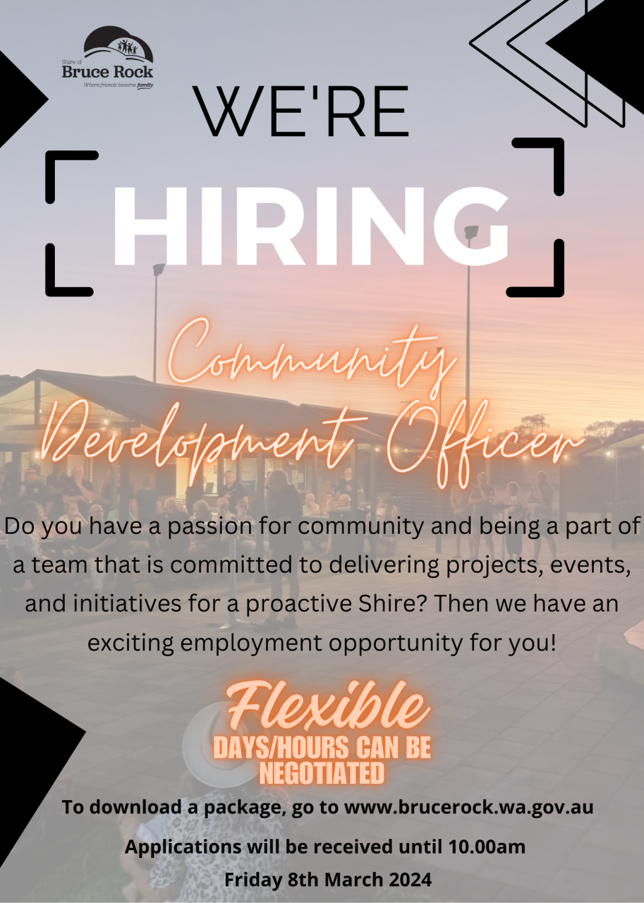 Vacant Positions » Shire of Bruce Rock